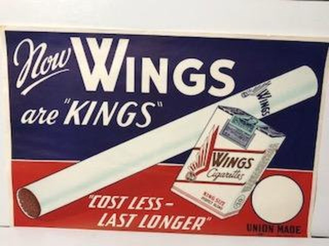 1950's Wings Cigarette Ad Union Made - Etsy