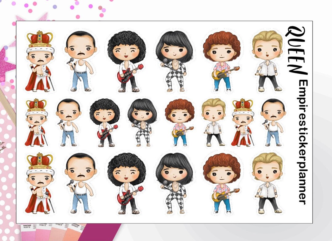 Music Stickers, Queen Stickers, Decor Planner Stickers, Favorite ...