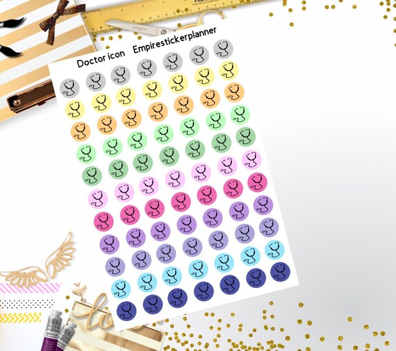 Doctor Icon Stickers Doctor Visit Stickers Planner Stickers | Etsy