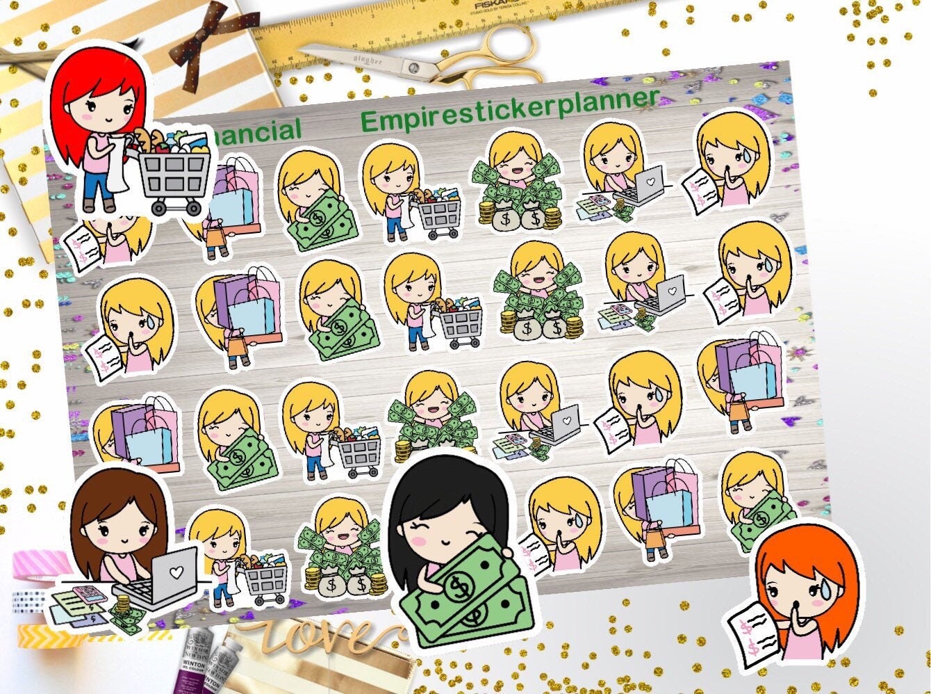 Financial Stickers Stickers Planning Financial Stickers - Etsy