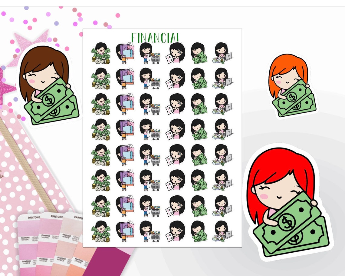 Financial Stickers, Stickers, Planning Financial Stickers - Etsy