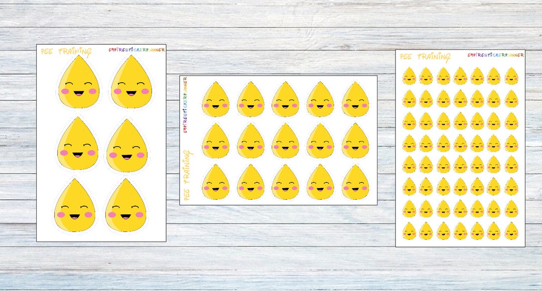 Pee Stickers, Potty Training, Potty Training Stickers, Chores Chart Stickers - Etsy