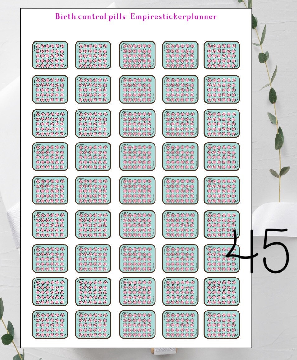 Birth Control Planner Stickers Contraceptive Stickers birth - Etsy UK