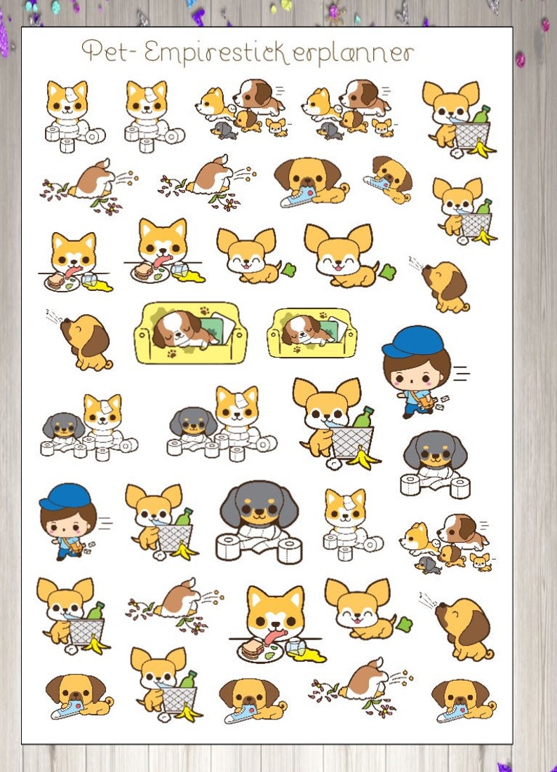 Pet Planner Stickers Cute Pet Stickers Planner Decor - Etsy