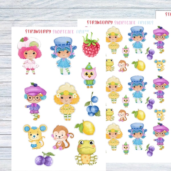 Strawberry Shortcake Stickers - Etsy