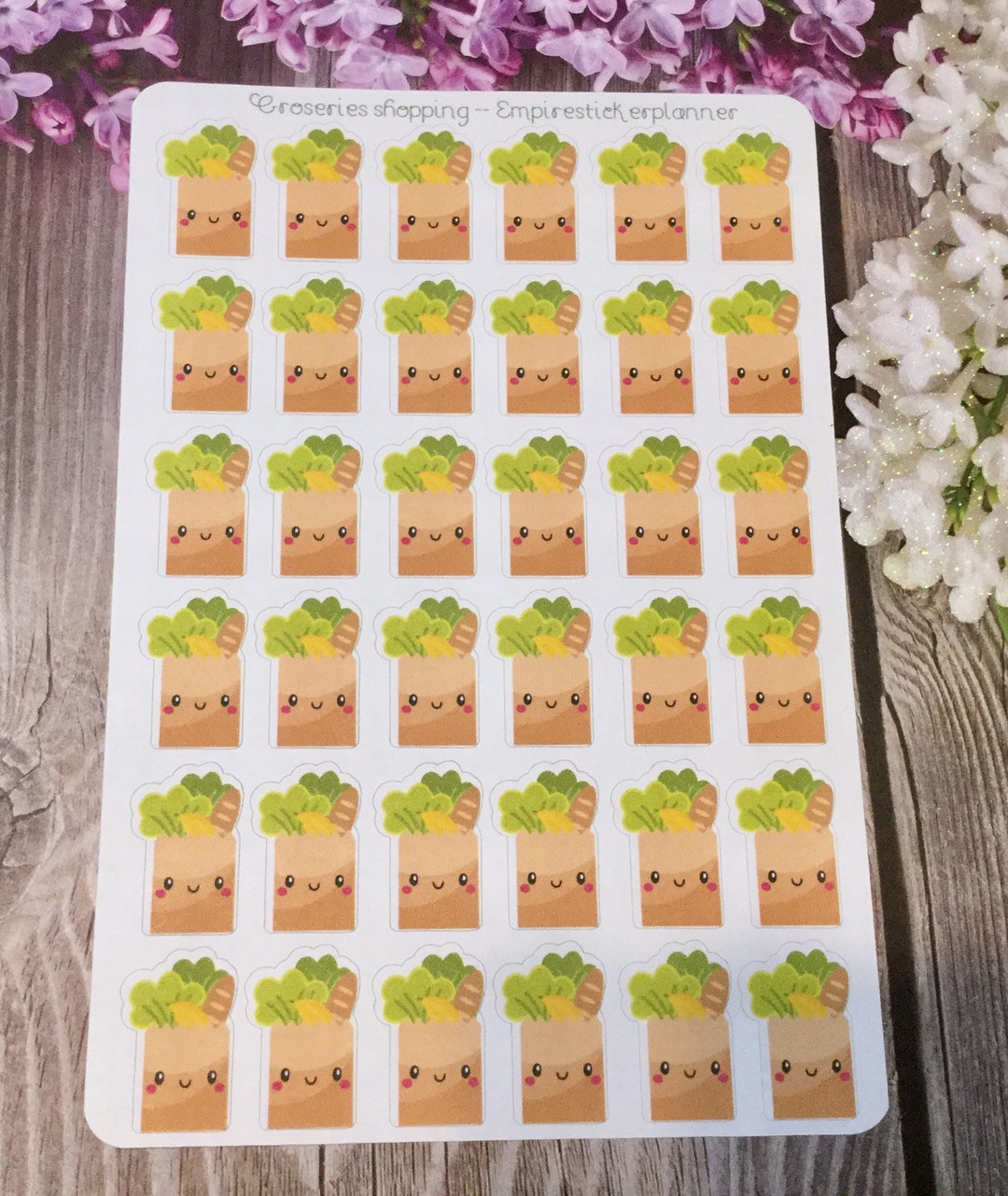 Groceries Stickers Reminder Groceries Stickersplanner - Etsy