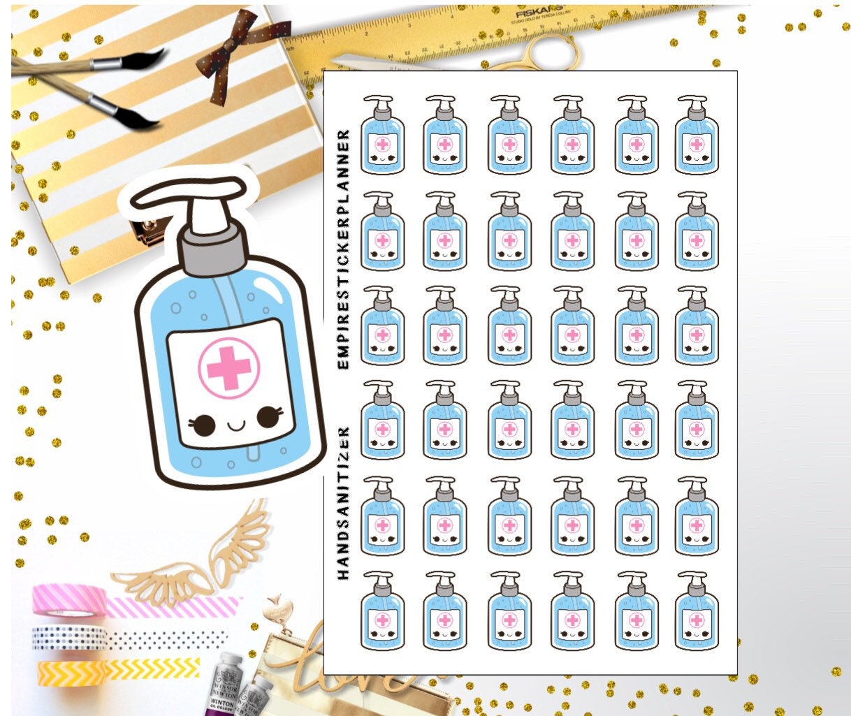 Hand sanitizer stickers stickers decor stickers cute | Etsy