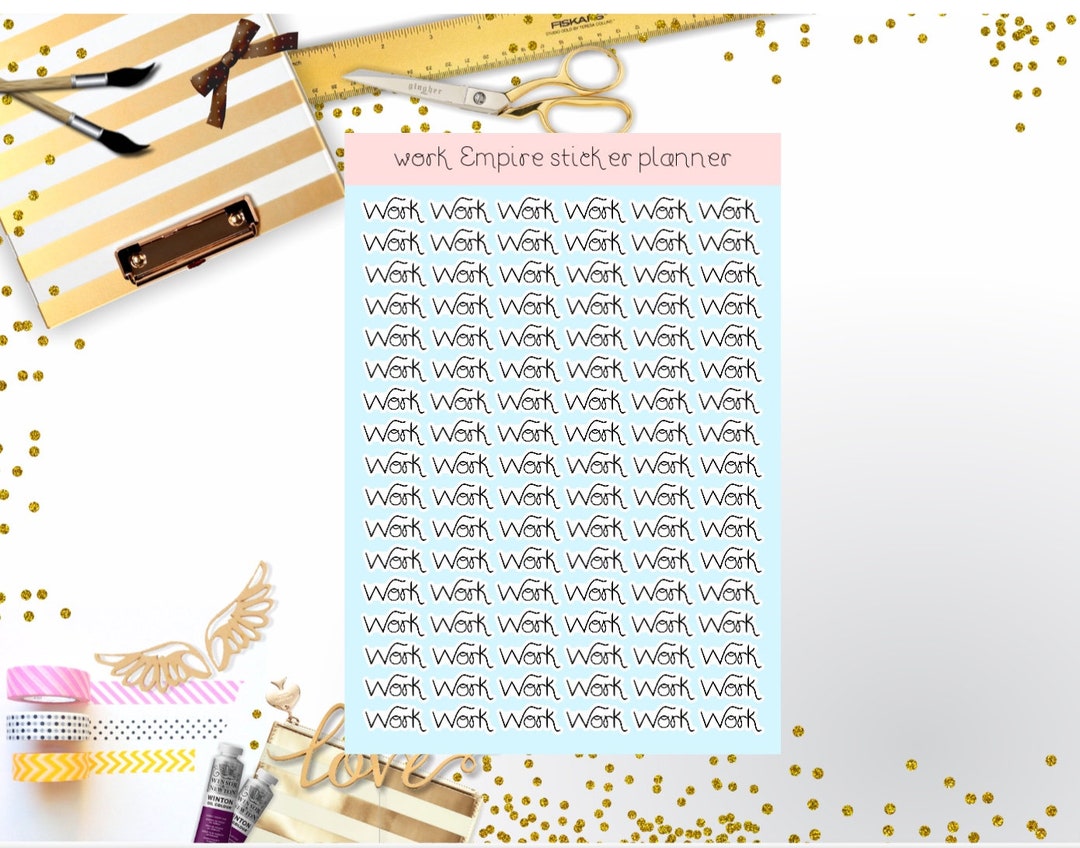 Work Planner Stickers, Text Stickers, Planner , Stickers ,planning ...