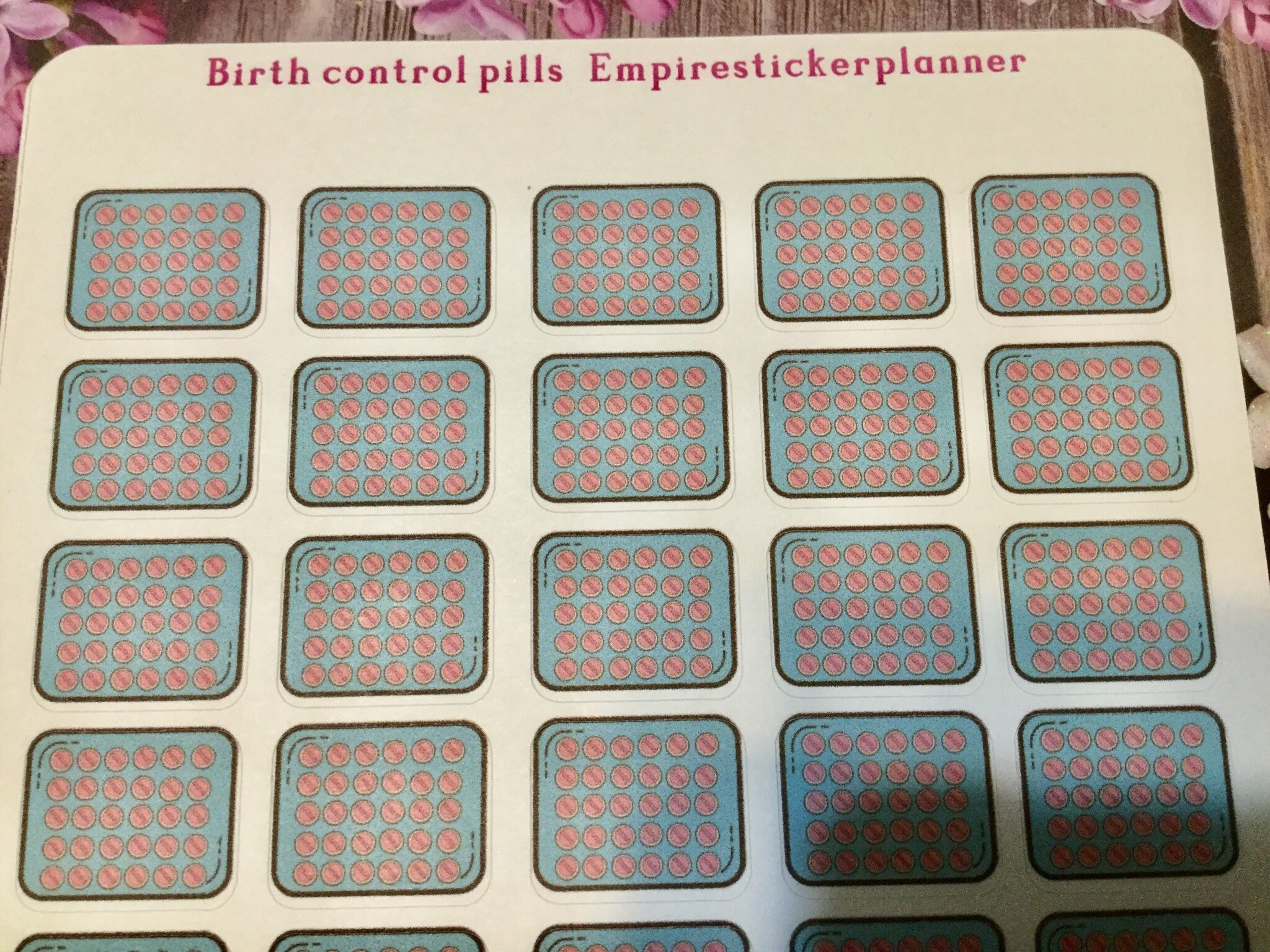 Birth control planner stickers contraceptive stickers birth | Etsy