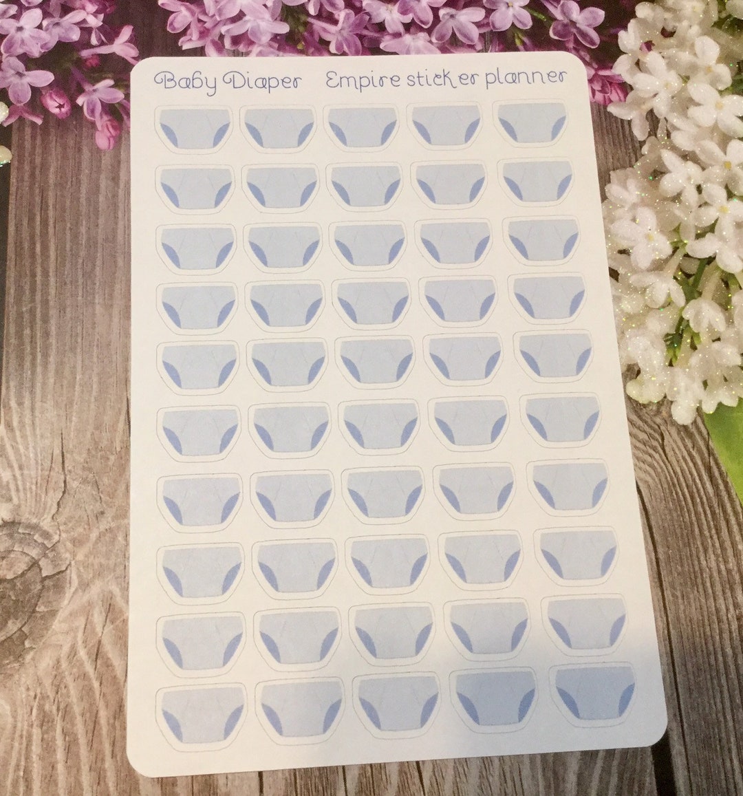 Diaper Stickers, Planner Diaper, Planning Diaper, Counting Diaper ...