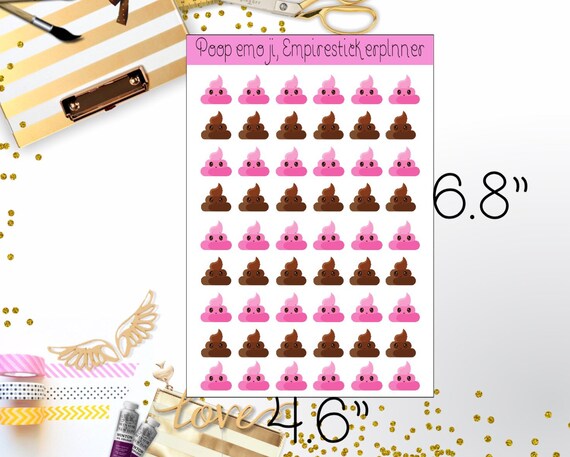 Poop Stickers Poop Emoji Stickers Planner Poop Sticker - Etsy