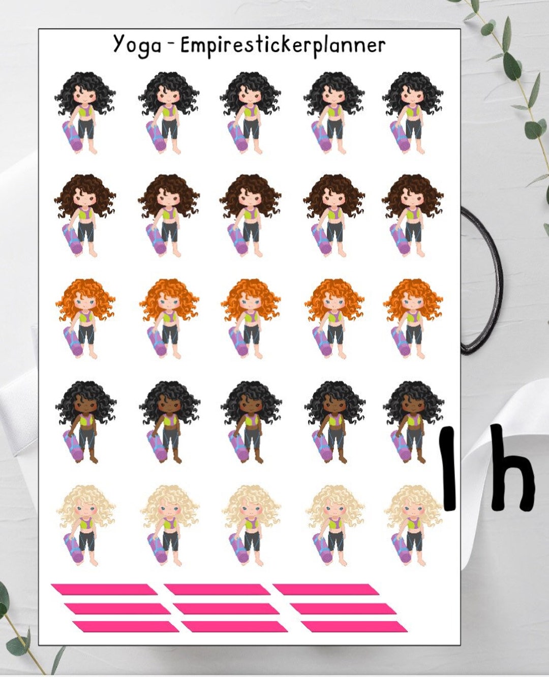 Stickers, Yoga Girl Stickers, Planner Yoga Stickers, Cute Stickers - Etsy