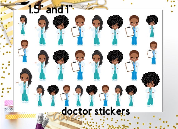 Female Doctor Stickers Doctor Visit Stickers Dr Stickers - Etsy