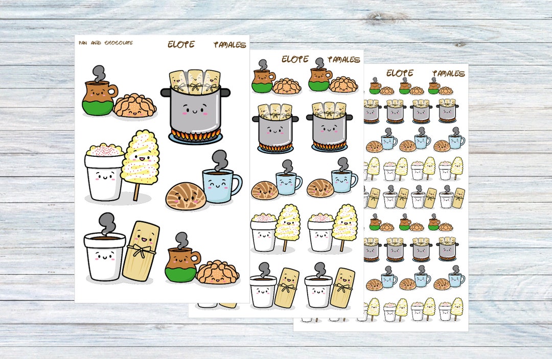 Tamales Planner Stickers, Elotes Stickers, Planner Life, Planner Fun ...