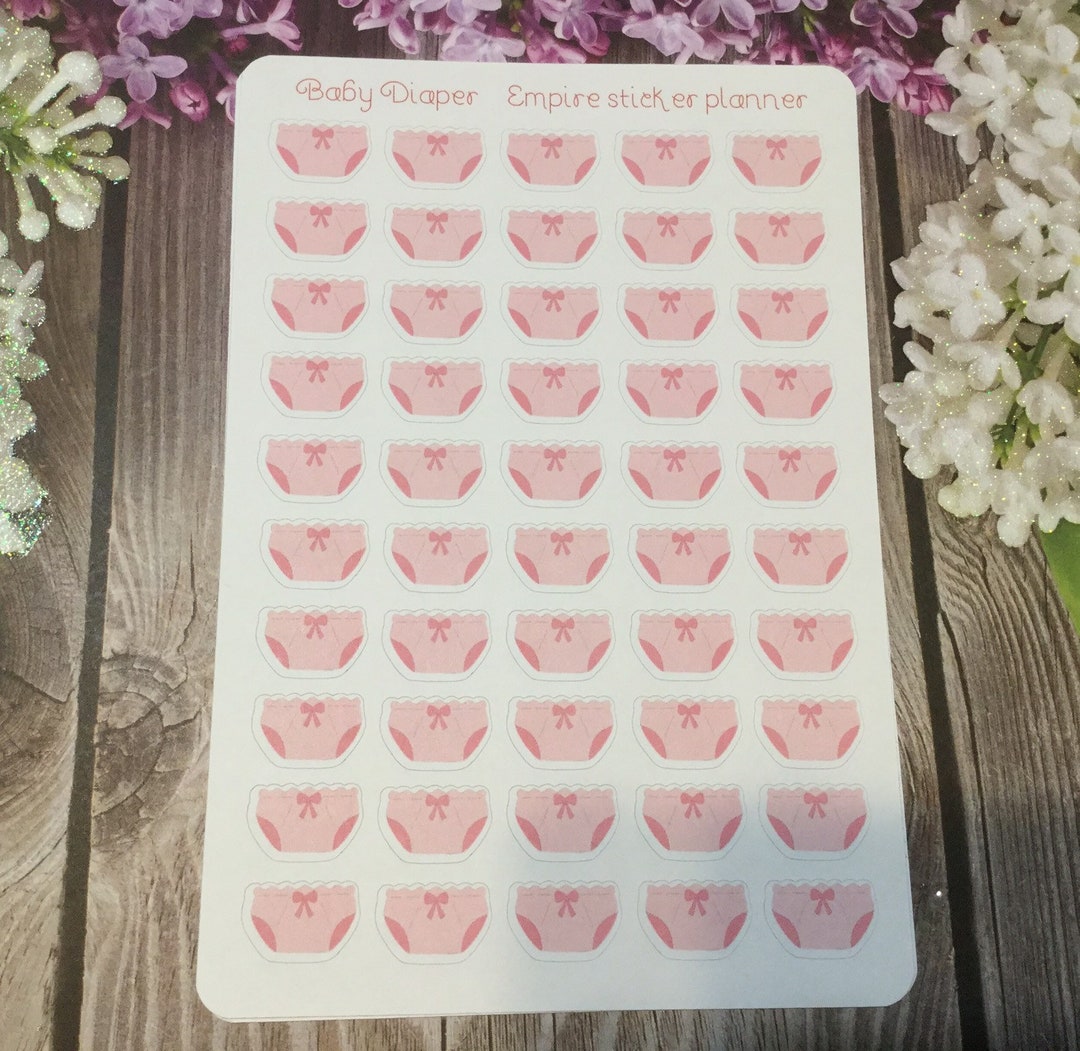 Baby Girl Diaper Stickers, Planner Stickers,baby Reminder Stickers ...