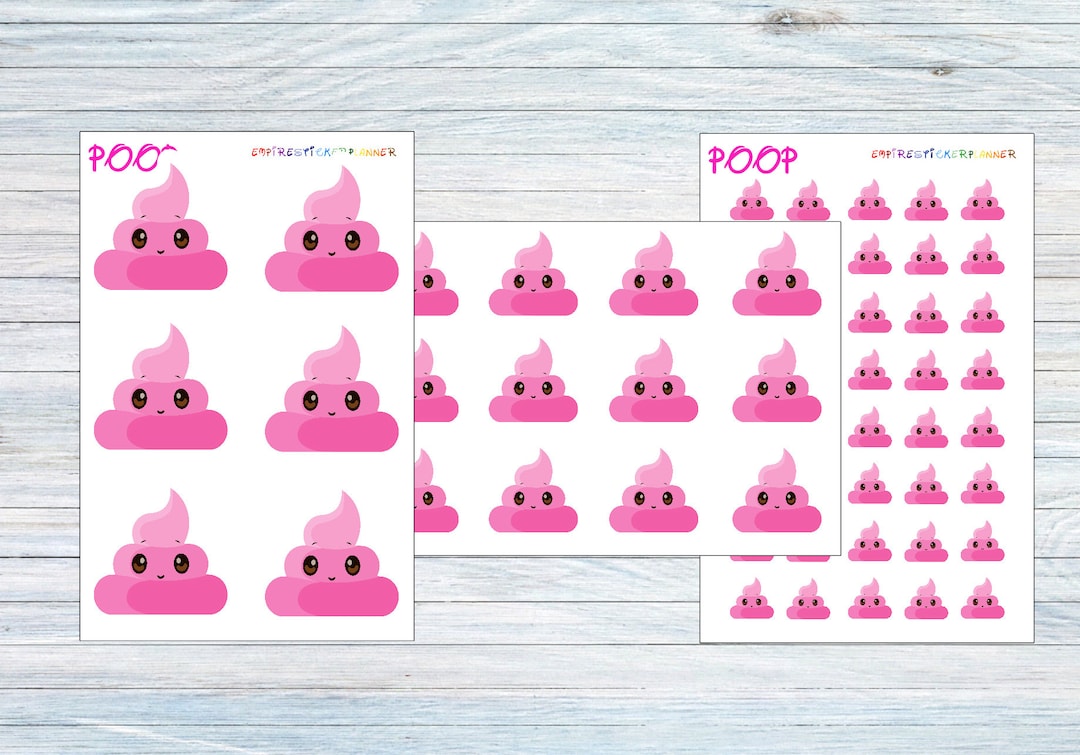 Poop Stickers Poop Emoji Stickers Planner Poop Sticker - Etsy
