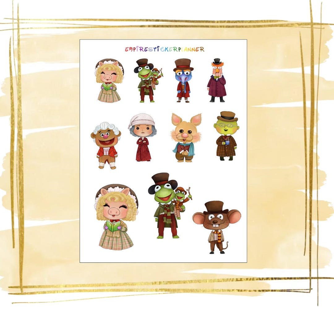Christmas Carol Stickers Christmas Planner Sticker Sampler, Christmas ...