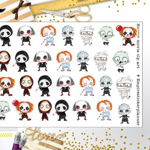 Horror Movie Stickers Cute Stickers Halloween Movies Stickers - Etsy