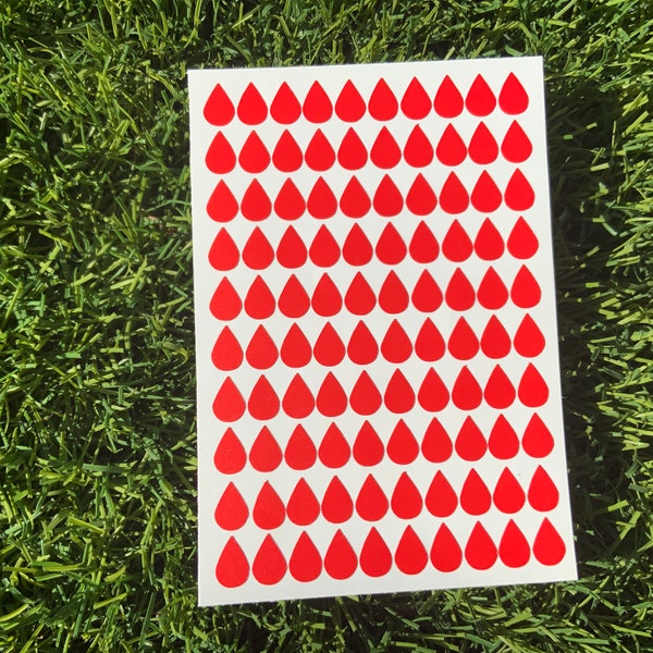 Blood Drop Stickers - Etsy
