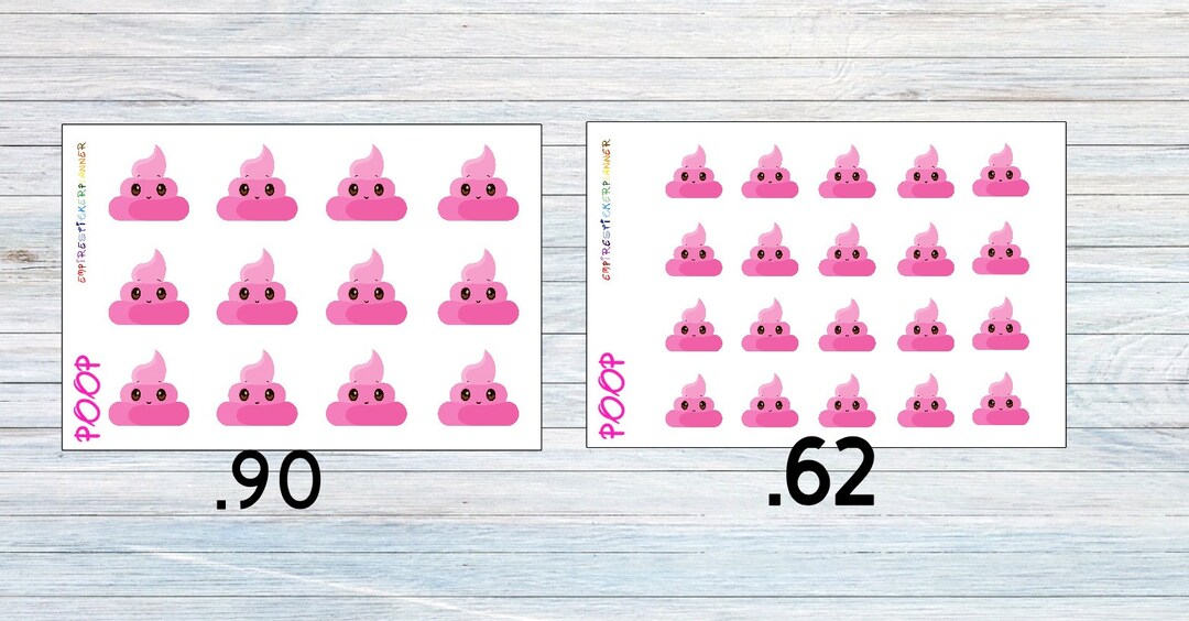 Poop Stickers, Poop Emoji Stickers, Planner Poop, Sticker Planner ...