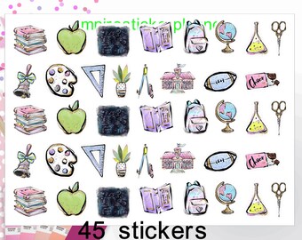 Happy School Assignment Due Reminder Label Cute Kawaii Vertical Erin ...