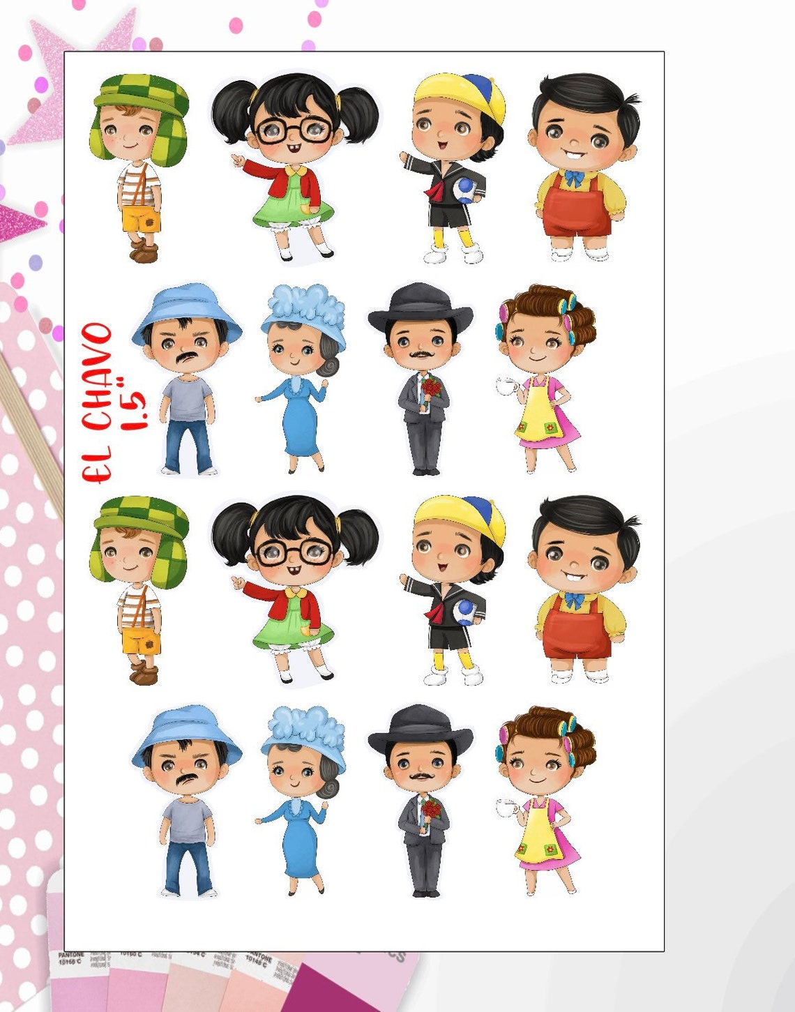 Cute El Chavo Inspired Clip Artel Chavo Del Ocho Planner | Etsy