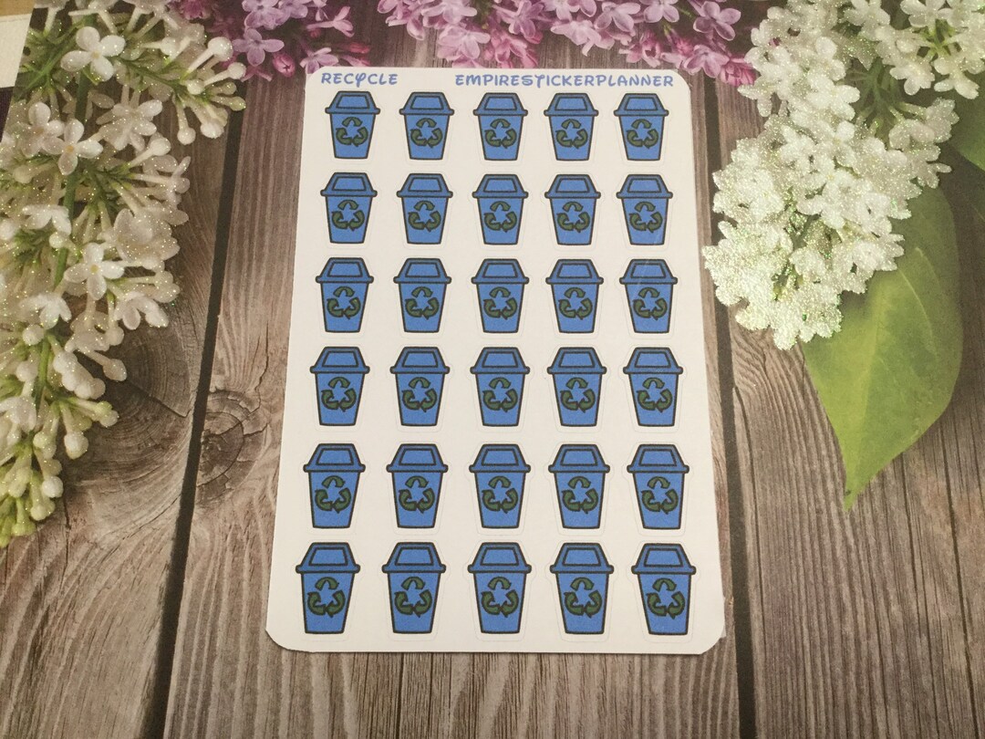 Recycle Stickers, Recycle Icon, Recycle Reminder Stickers - Etsy