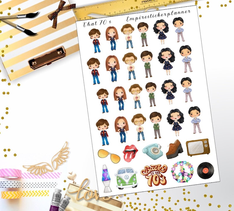 Series Shows That 70s Stickers Tv Shows Stickers - Etsy