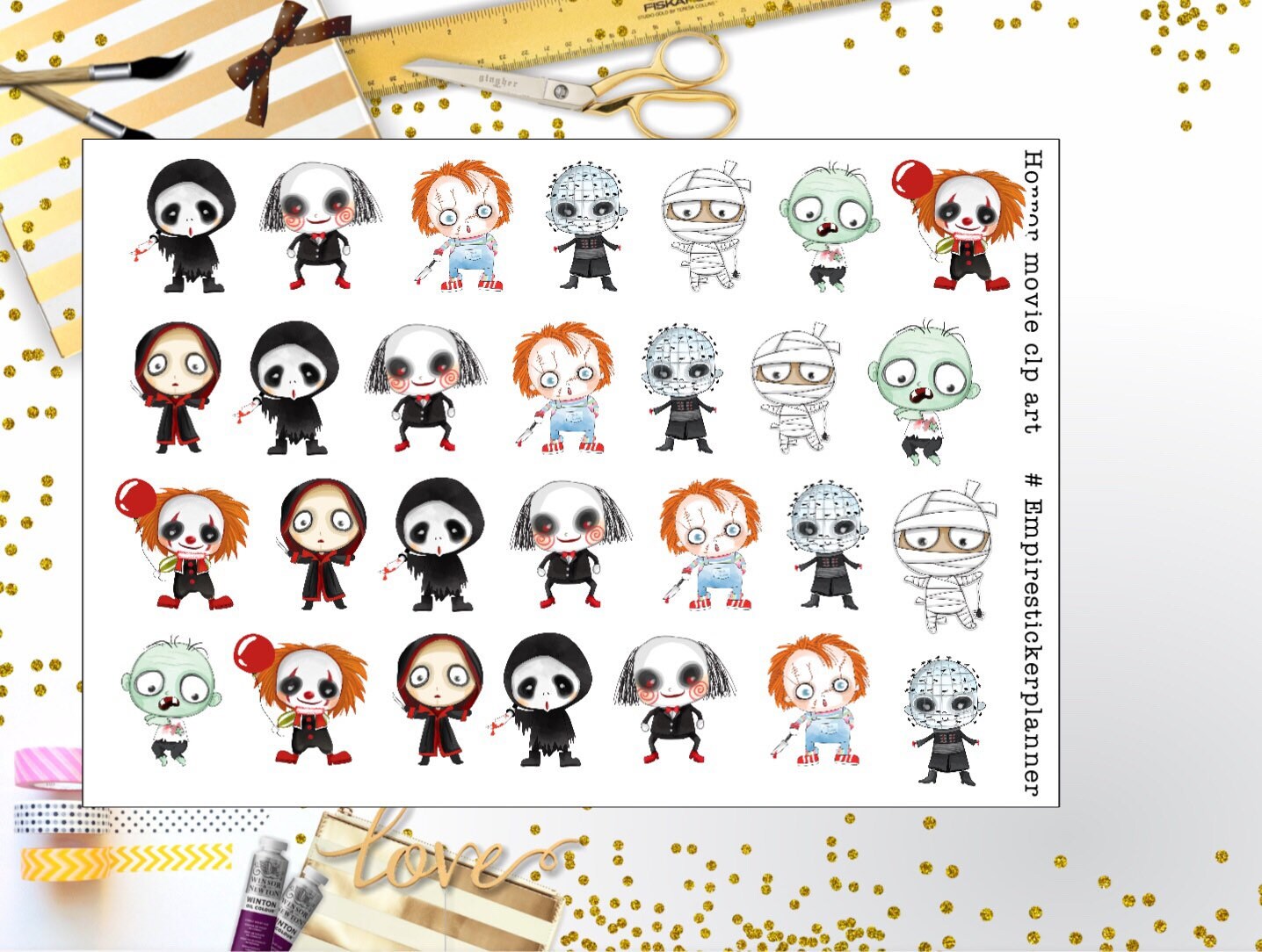 Horror Movie Stickers Cute Stickers Halloween Movies Stickers - Etsy