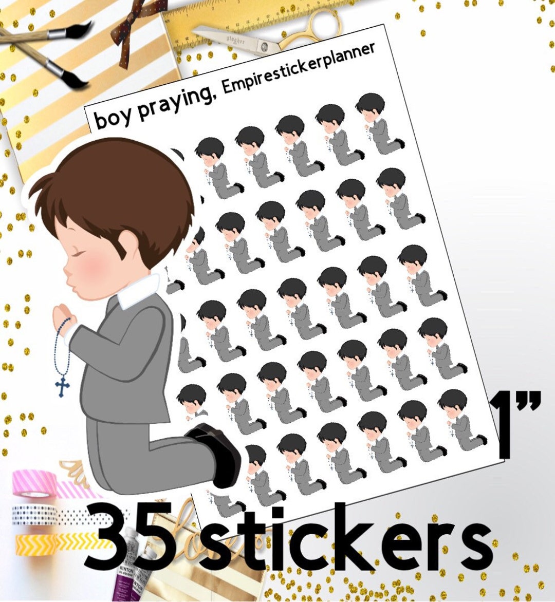 Prayer Stickers, Boy Prayer Stickers, Decoration Chores Stickers - Etsy