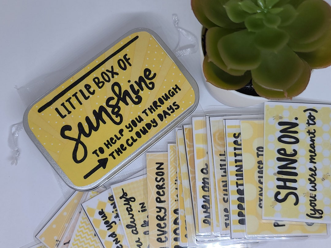 Little Box of Sunshine- Positive Inspirational Encouragement Cards ...