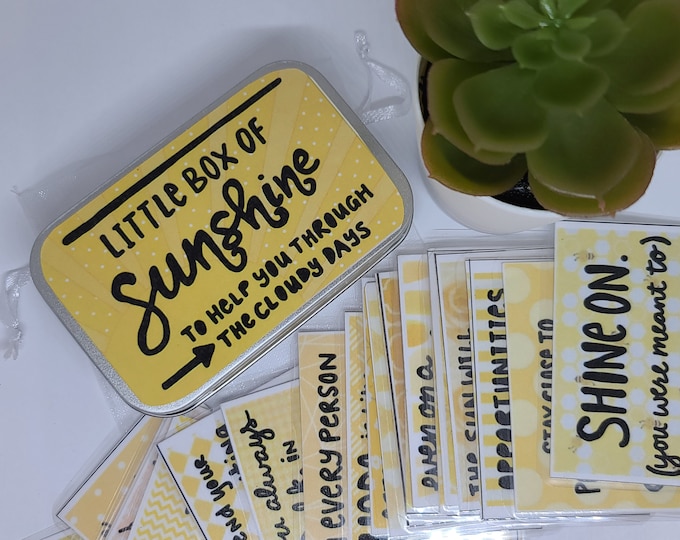 Little Box of Sunshine Positive Inspirational Encouragement Cards Small ...