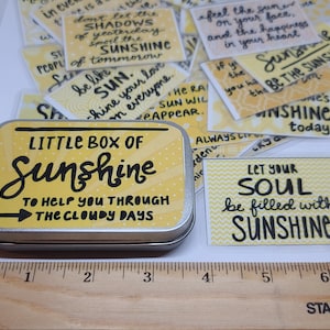 Little Box of Sunshine- Positive Inspirational Encouragement Cards ...
