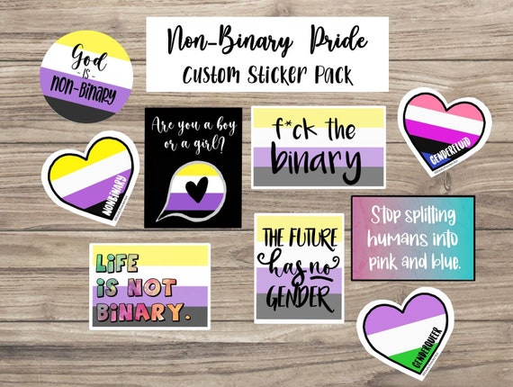 Non-Binary Pride Custom Sticker Pack Choose Your Own LGBTQ | Etsy