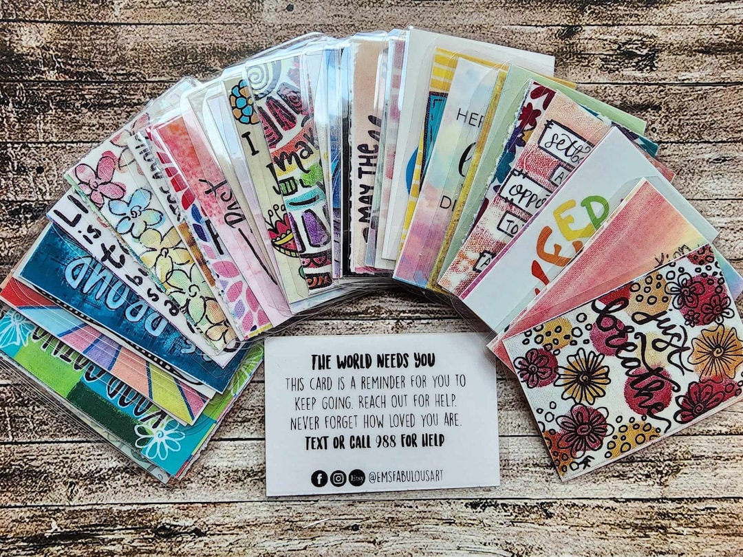 Mental Health Affirmation Cards- Suicide Prevention- 988- the World ...