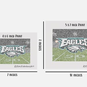 Philadelphia Eagles Word Art Print NFC East Lincoln Financial Field ...