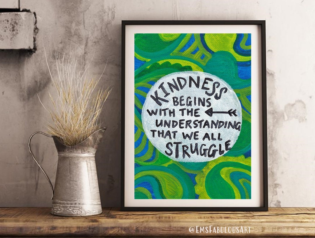 Kindness Painting Print Art Print Office Décor Teacher Classroom Décor ...