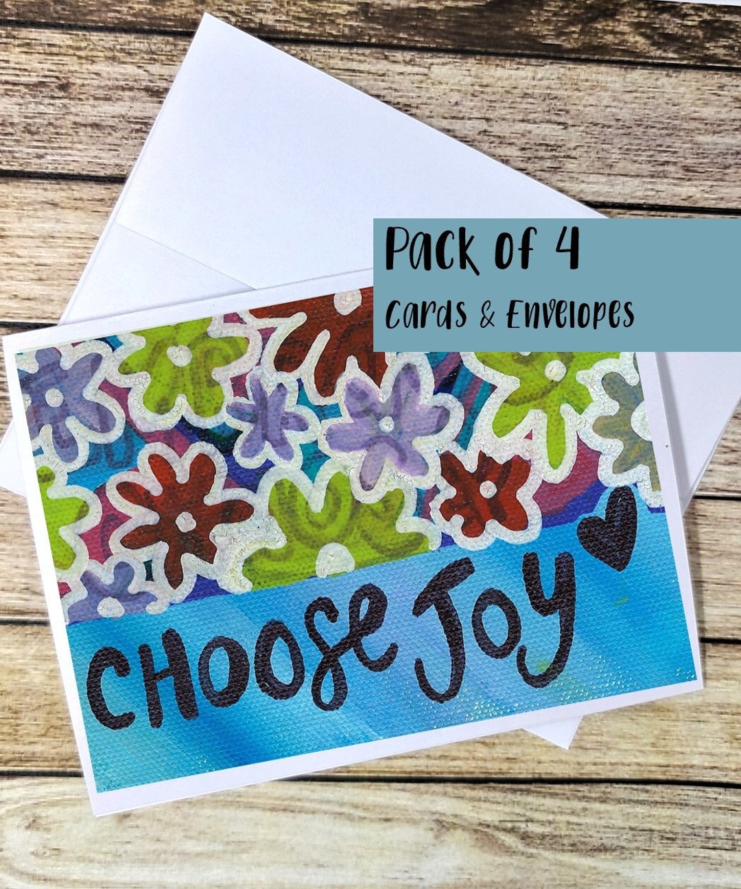 Choose Joy- Greeting Card- Four Cards and Envelopes- Thinking of You ...