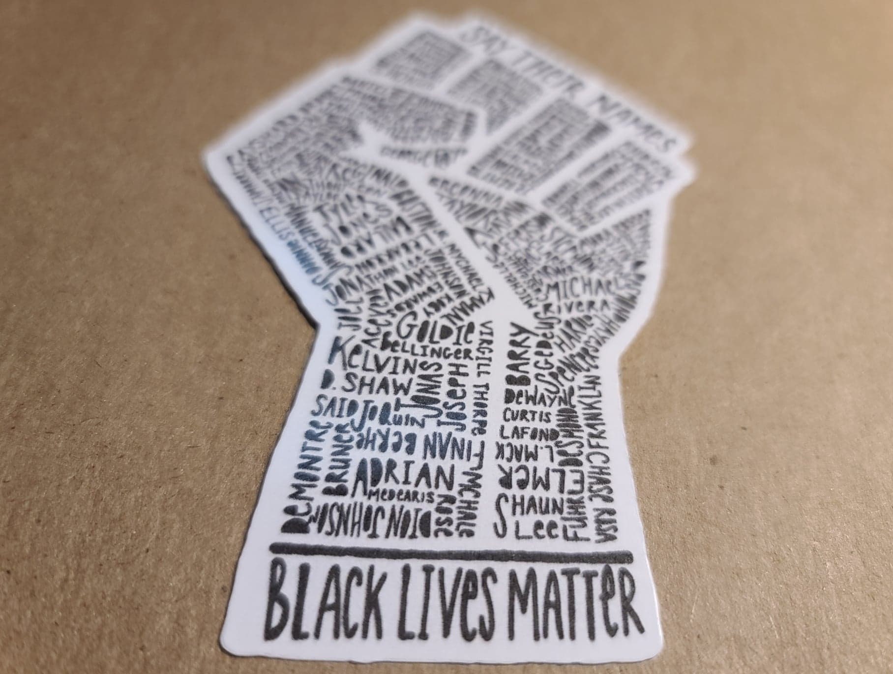 Say Their Names Black Lives Matter BLM Sticker Activism - Etsy