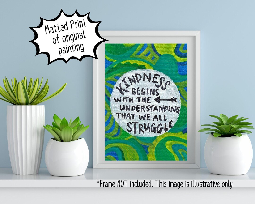 Be Kind- Original Painting Print- Office Decor- Teacher Classroom ...