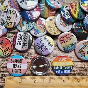 Bulk Order LGBTQ+ Pride Buttons- 1.5 Inch Pin Back Buttons- LGBTQ+ ...