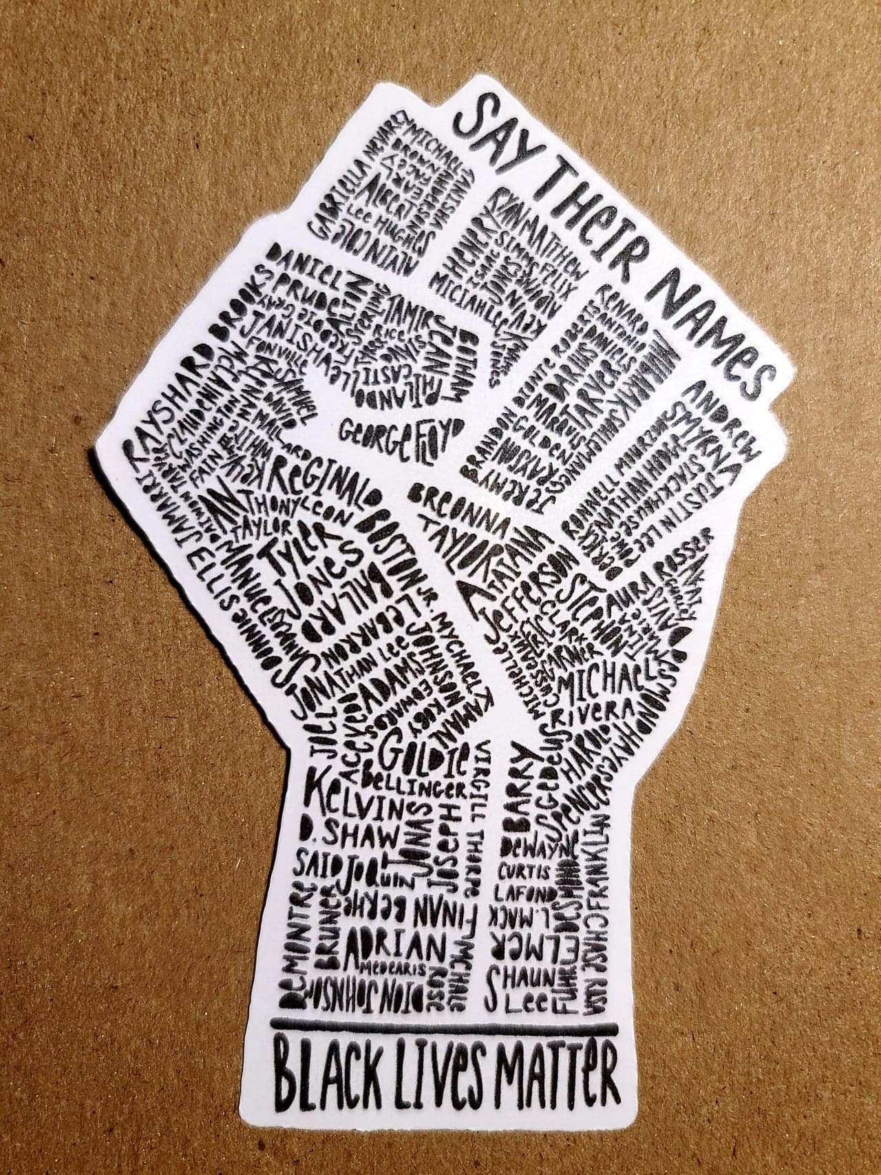 Say Their Names Black Lives Matter BLM Sticker Activism - Etsy