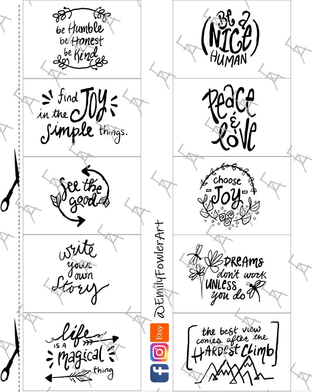 Design Your Own Kindness Cards Instant Digital Download | Etsy