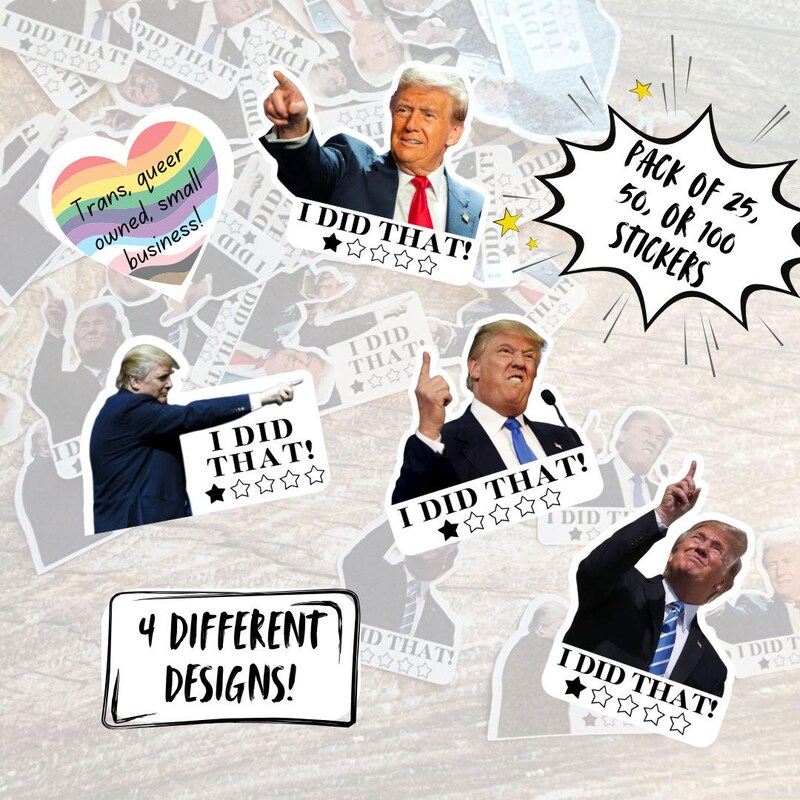 Trump I Did That Sticker - Etsy