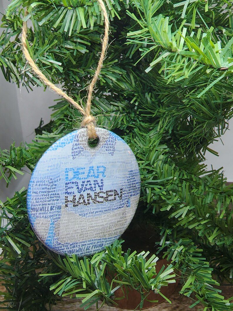 Dear Evan Hanson Word Cloud Art Christmas Ornament Popular - Etsy