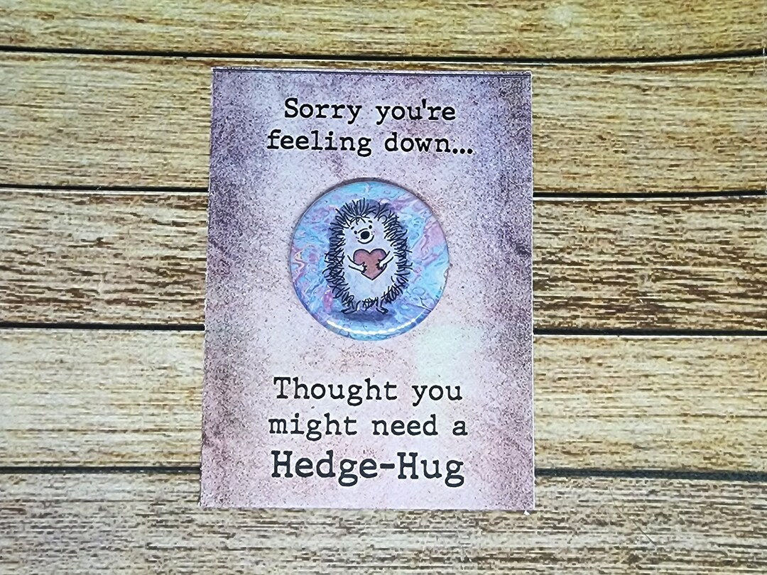 Hedge-hug Card Pocket Token- Virtual Hug- Missing You Card- Send a Hug ...