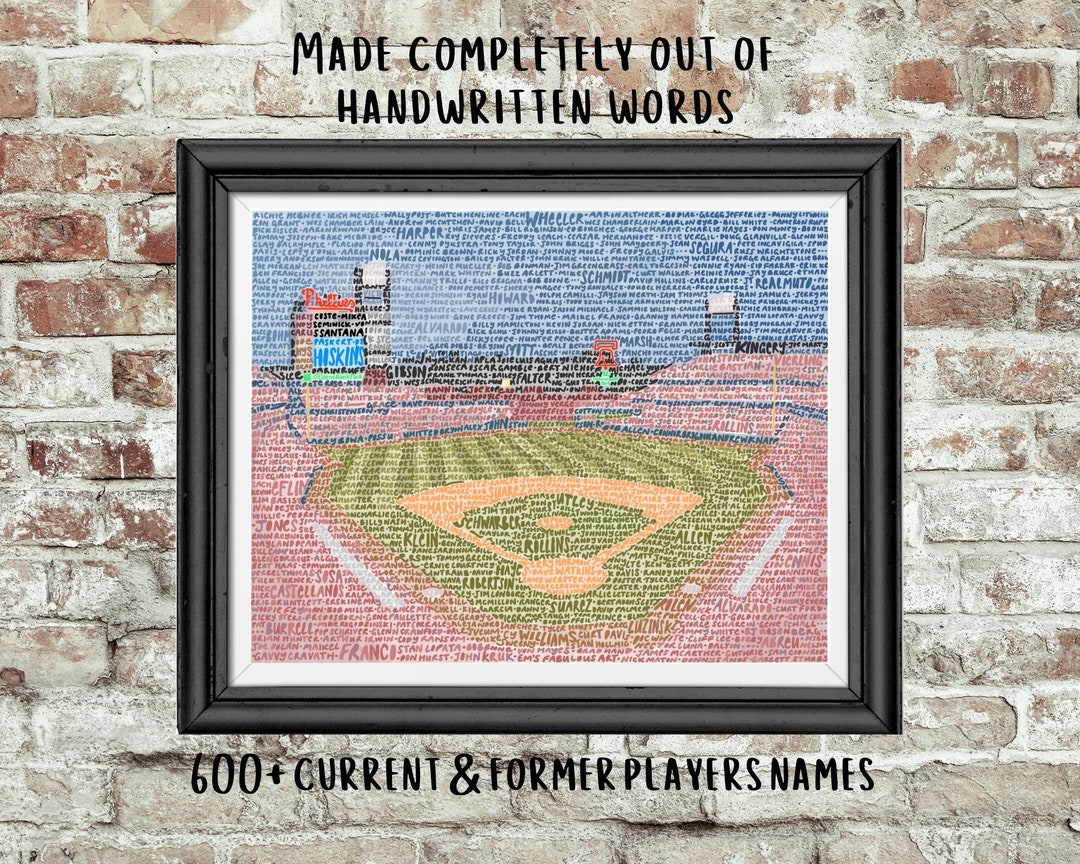 Let's Go Phillies Word Art Print Philadelphia Phillies Red October ...