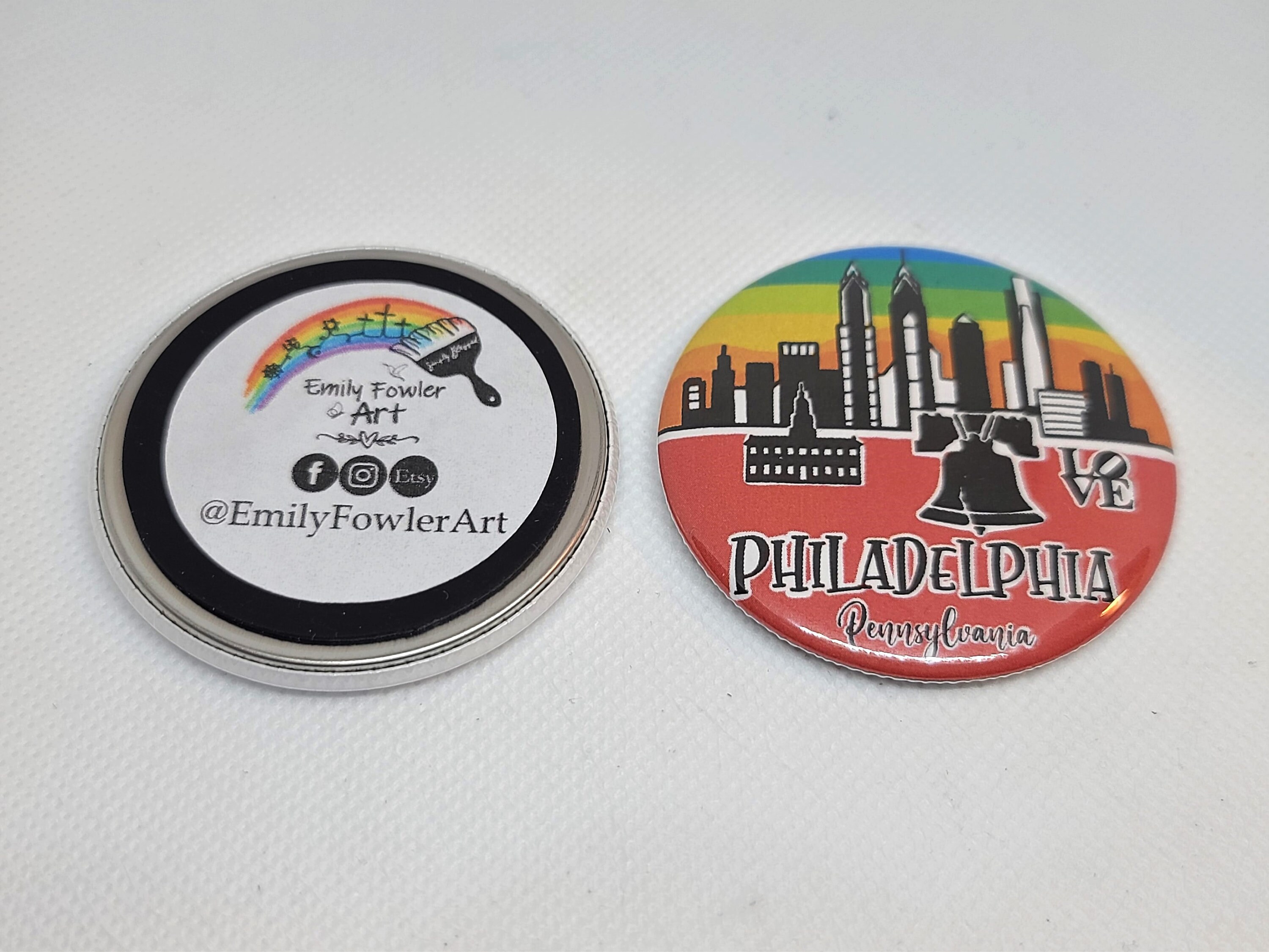 Philadelphia Hometown Magnet 2.25 Inch Metal Durable Magnet - Etsy