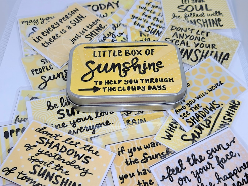 Little Box of Sunshine- Positive Inspirational Encouragement Cards ...