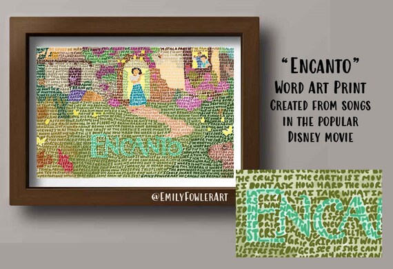 Encanto Disney Movie Word Art PRINT Lin-manuel Miranda - Etsy